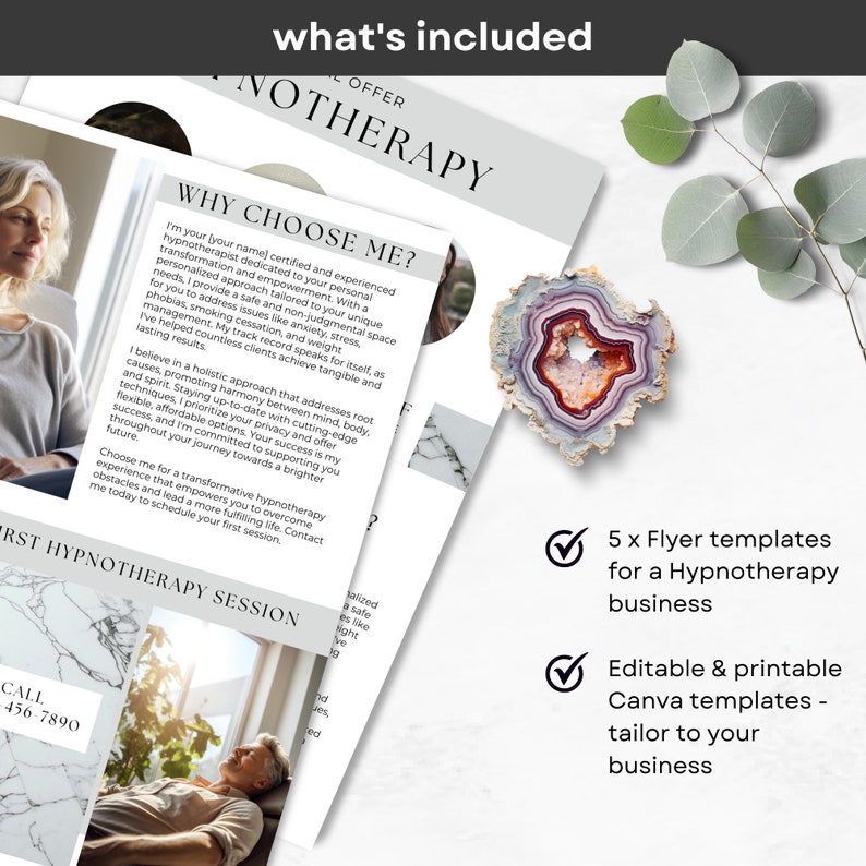 Canva Template for Hypnotherapist Flyer, Hypnotherapy Marketing ...