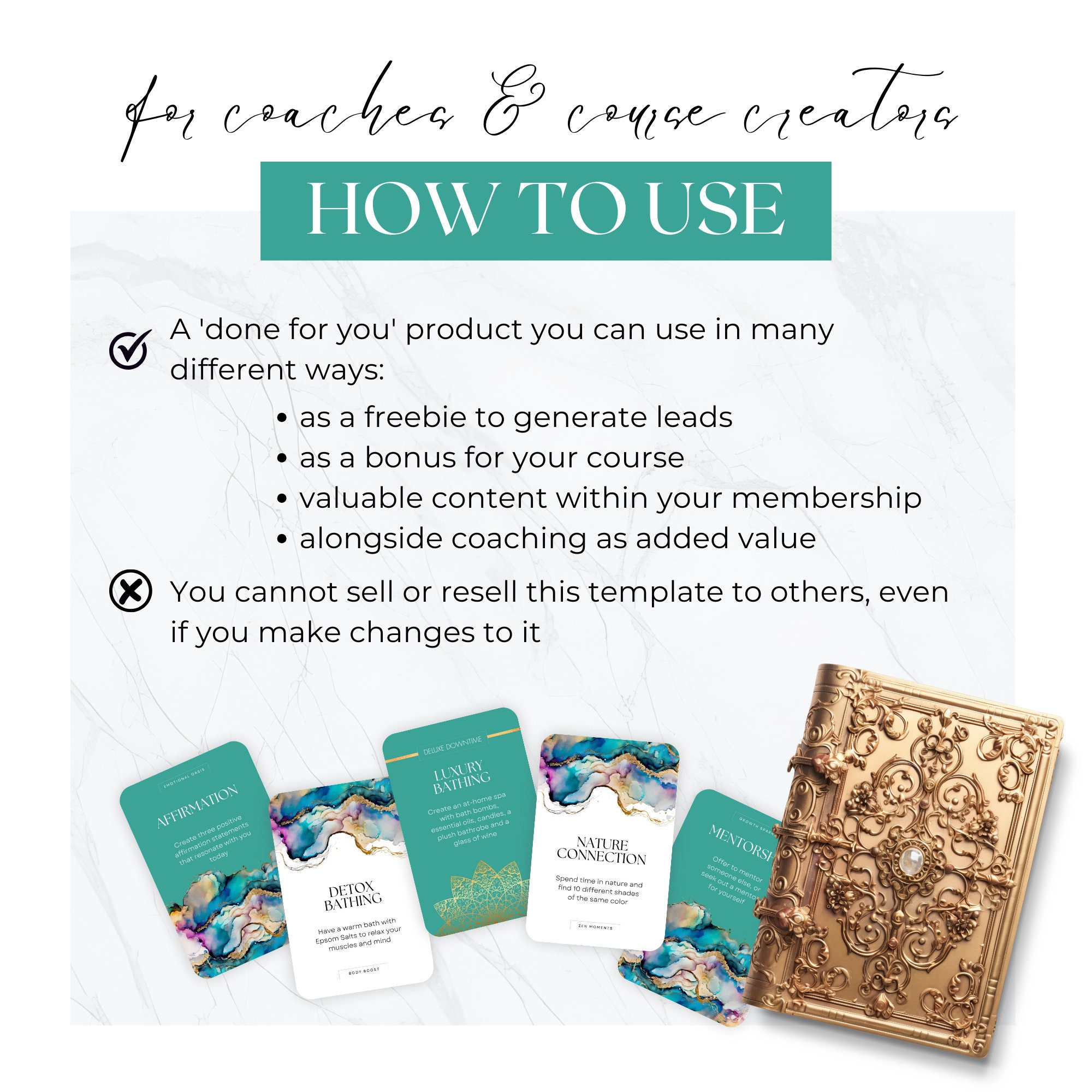 Printable Self Care Activity Cards Template, Done for You Commercial ...
