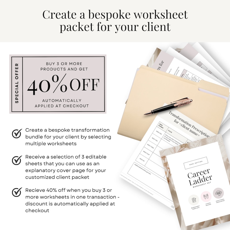 Career Development Worksheet, Canva Template, Professional Advancement ...