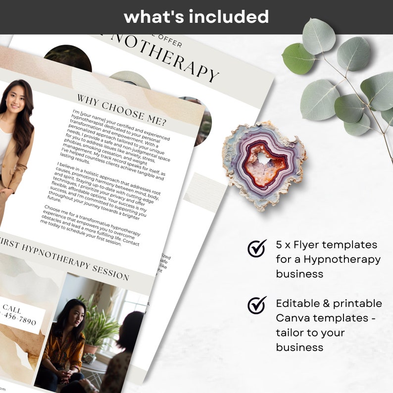 Hypnotherapy Flyer Template Printable, Hypnotherapy Marketing, Hypnosis ...