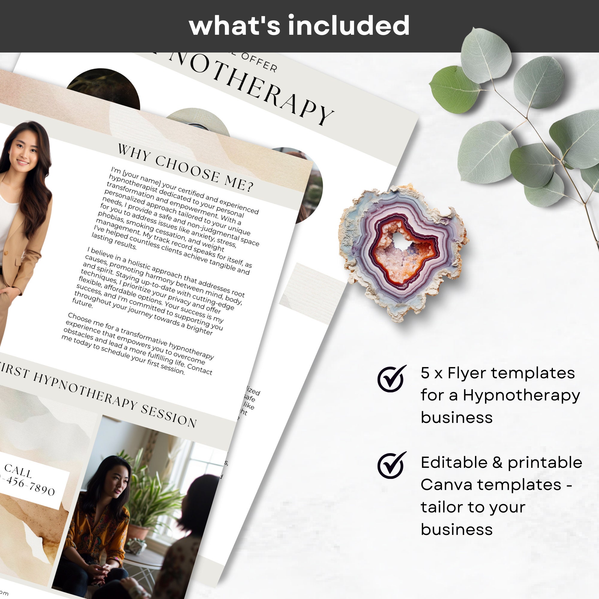 Hypnotherapy Flyer Template Printable, Hypnotherapy Marketing, Hypnosis ...