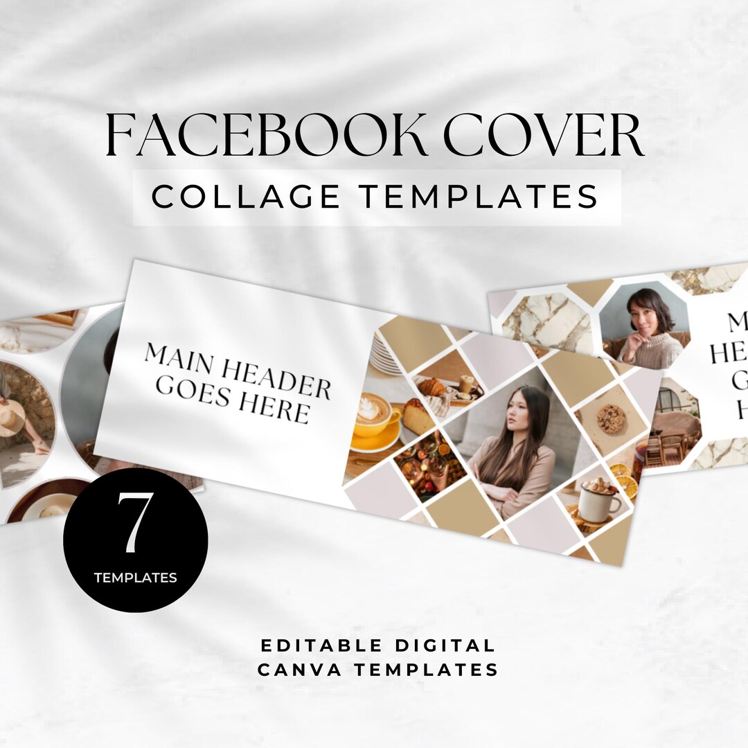 Facebook Photo Collage Banner Template FB Group Cover Social Media ...