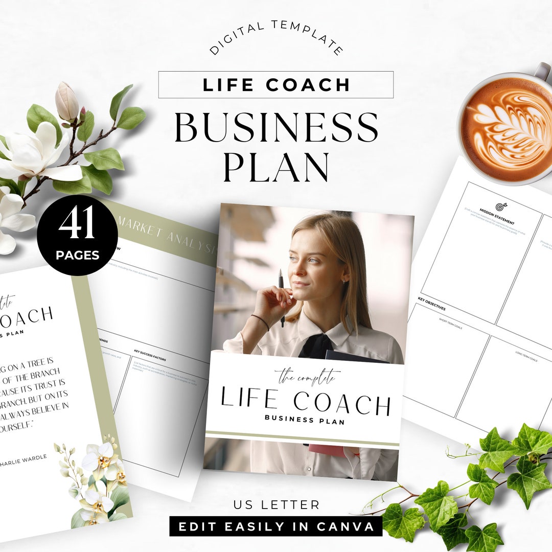 Business Plan Template for Life Coach, Proposal Outline Business Start ...