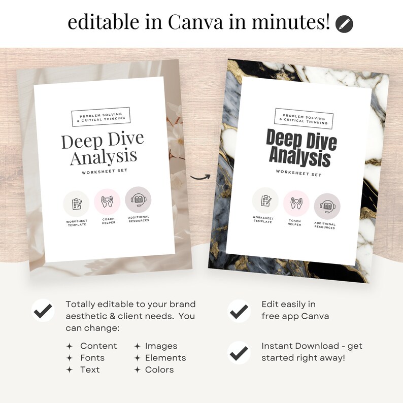 Deep Dive Analysis Worksheet Canva Template, Five Whys Technique ...