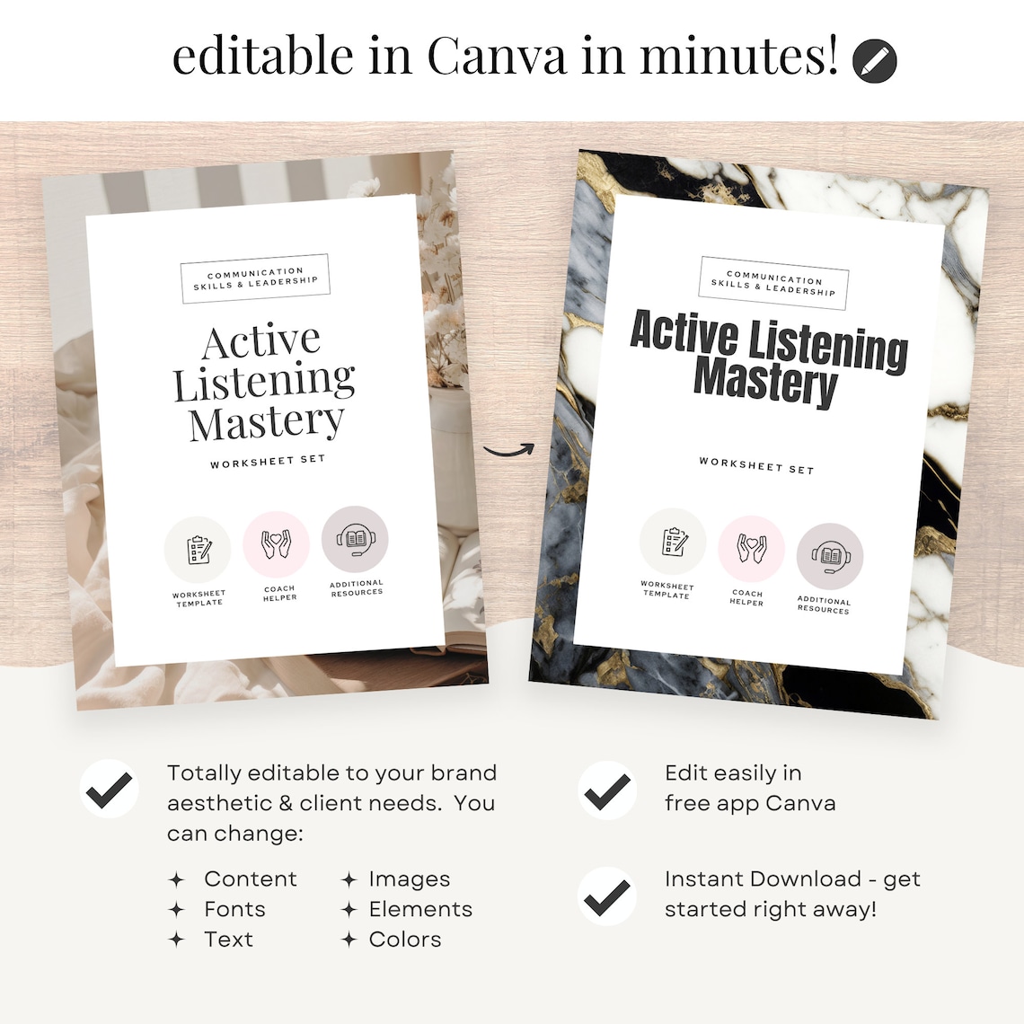 Active Listening Worksheet Canva Template, Interpersonal Communication ...