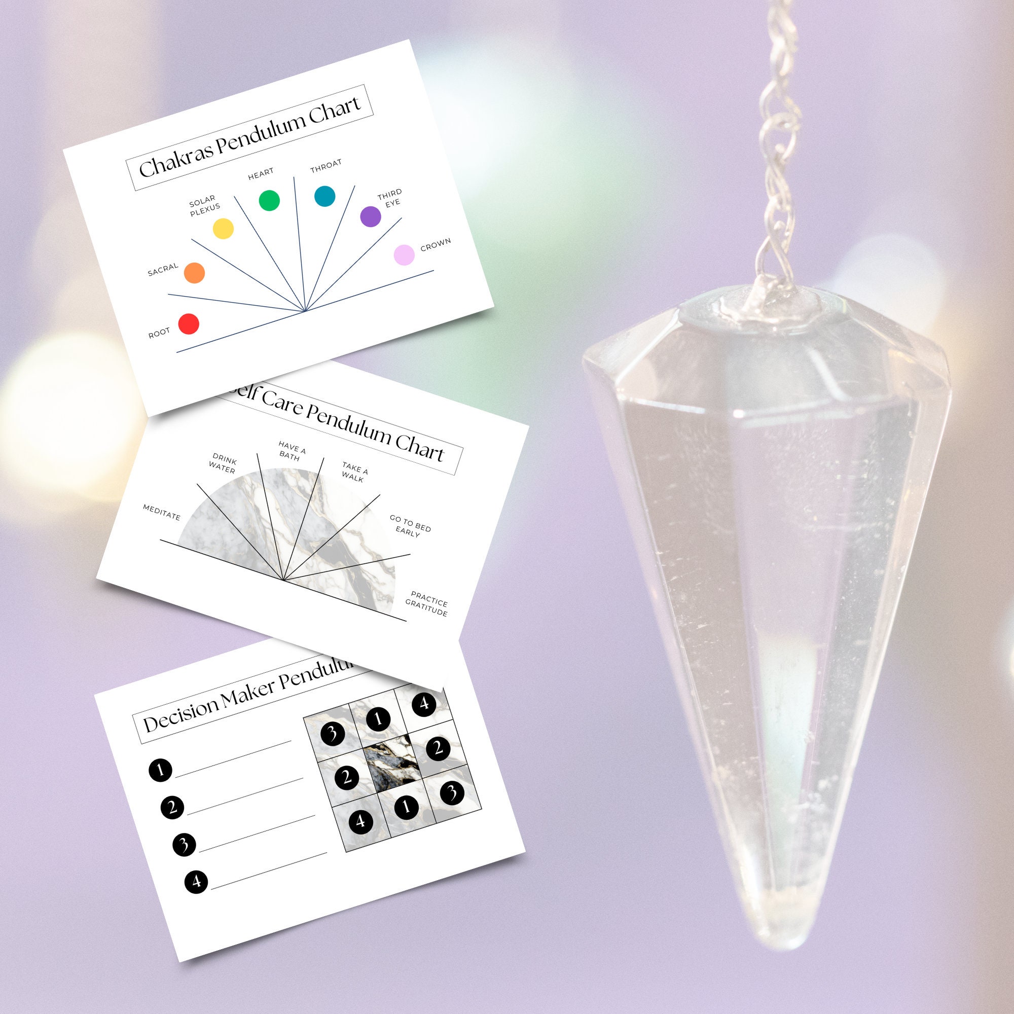 Pendulum Chart Canva Template, Hypnotherapy Tools, Spiritual Coach ...