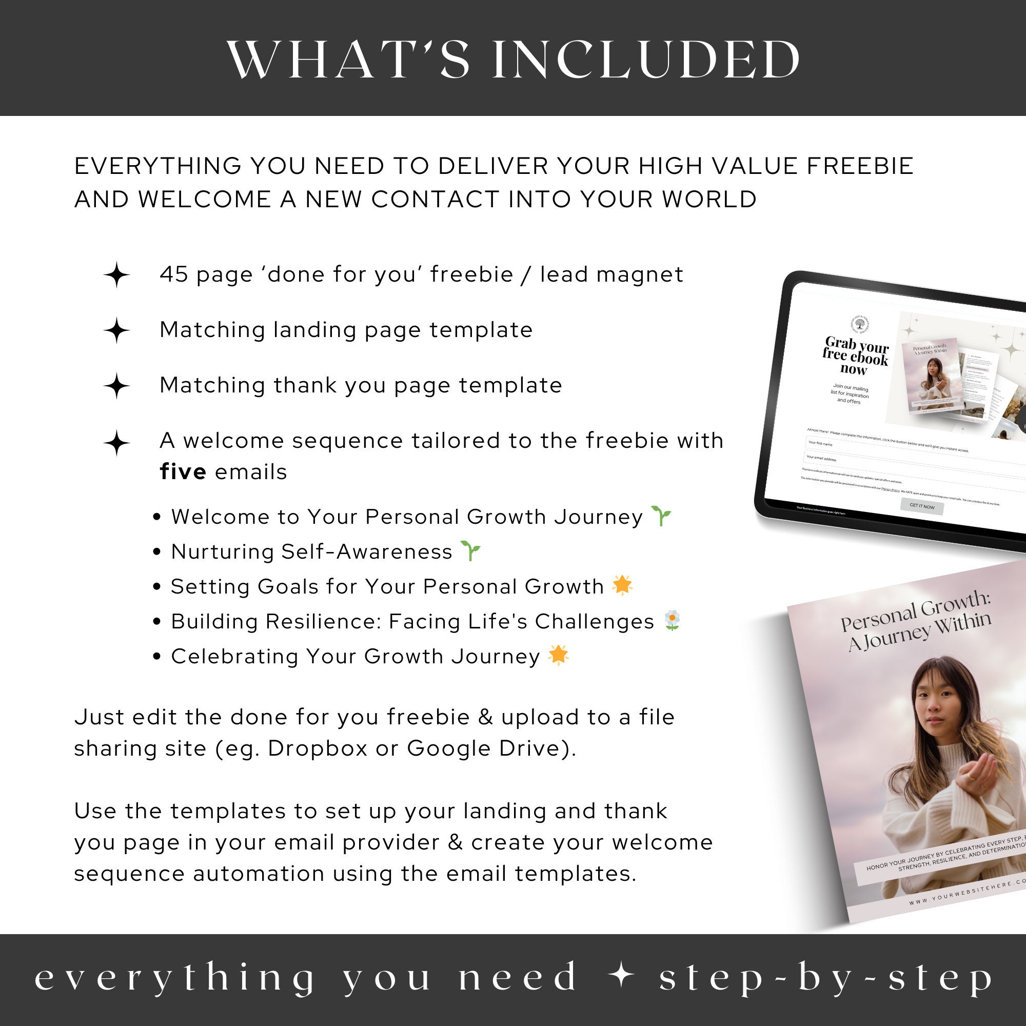 Freebie and Welcome Sequence Canva Template Bundle for Coaches ...