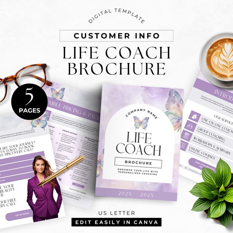 Brochures for Life Coach - Etsy
