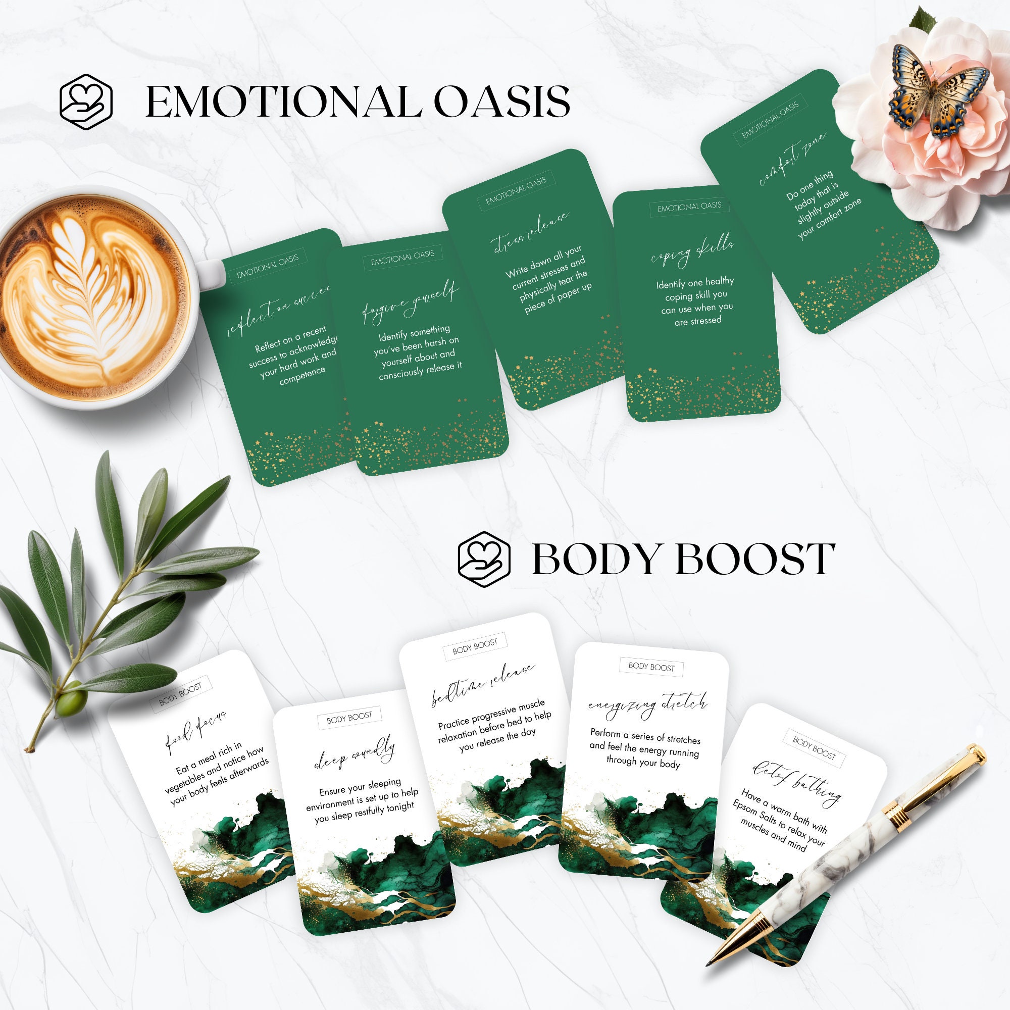 Self Care Activity Cards, Printable, Wellness Mindfulness, Done for You ...