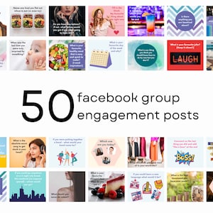 Facebook Group Engagement Posts Vol. 1 INSTANT DOWNLOAD Canva Templates ...