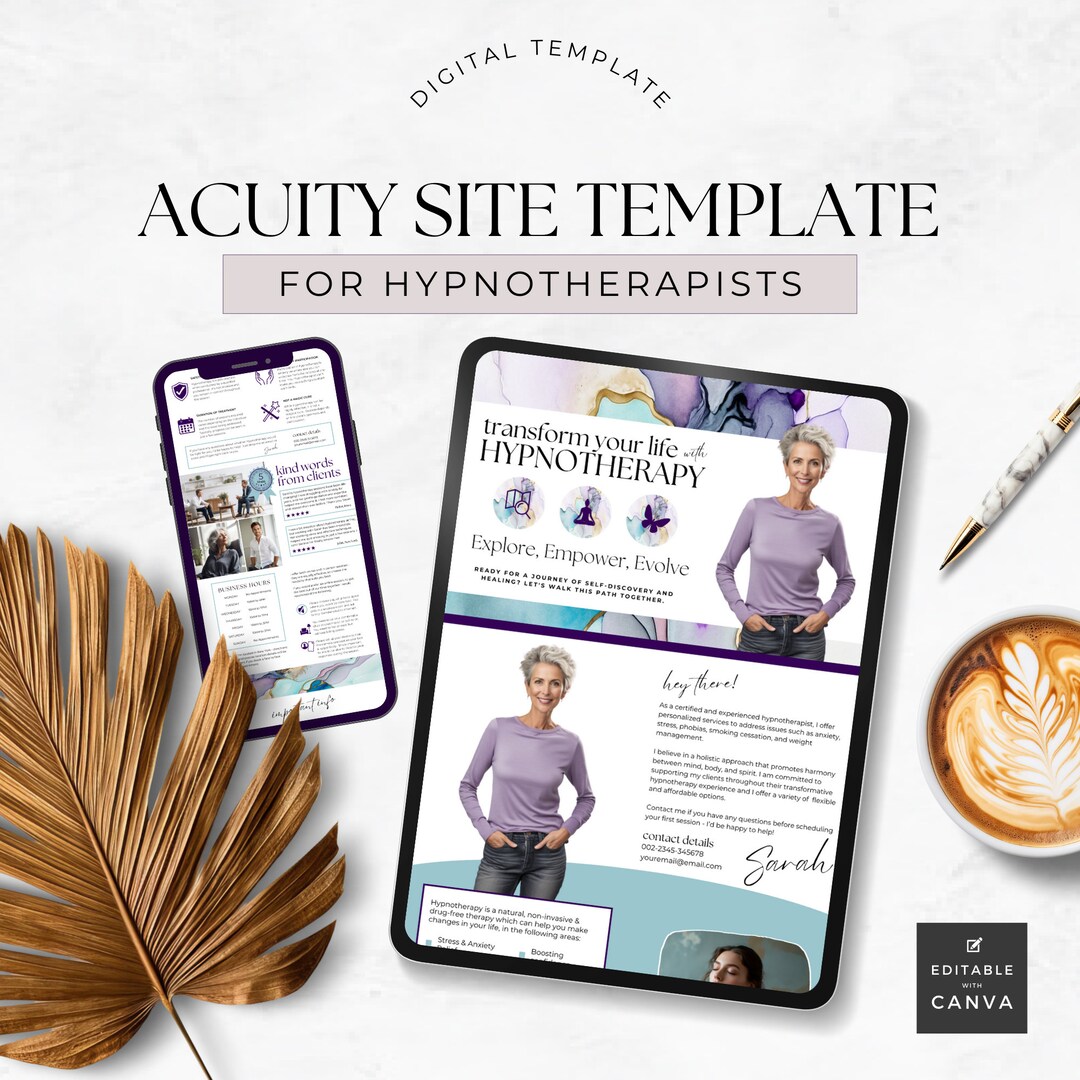Hypnotherapist Acuity Scheduling Site Template, Customize Hypnosis ...