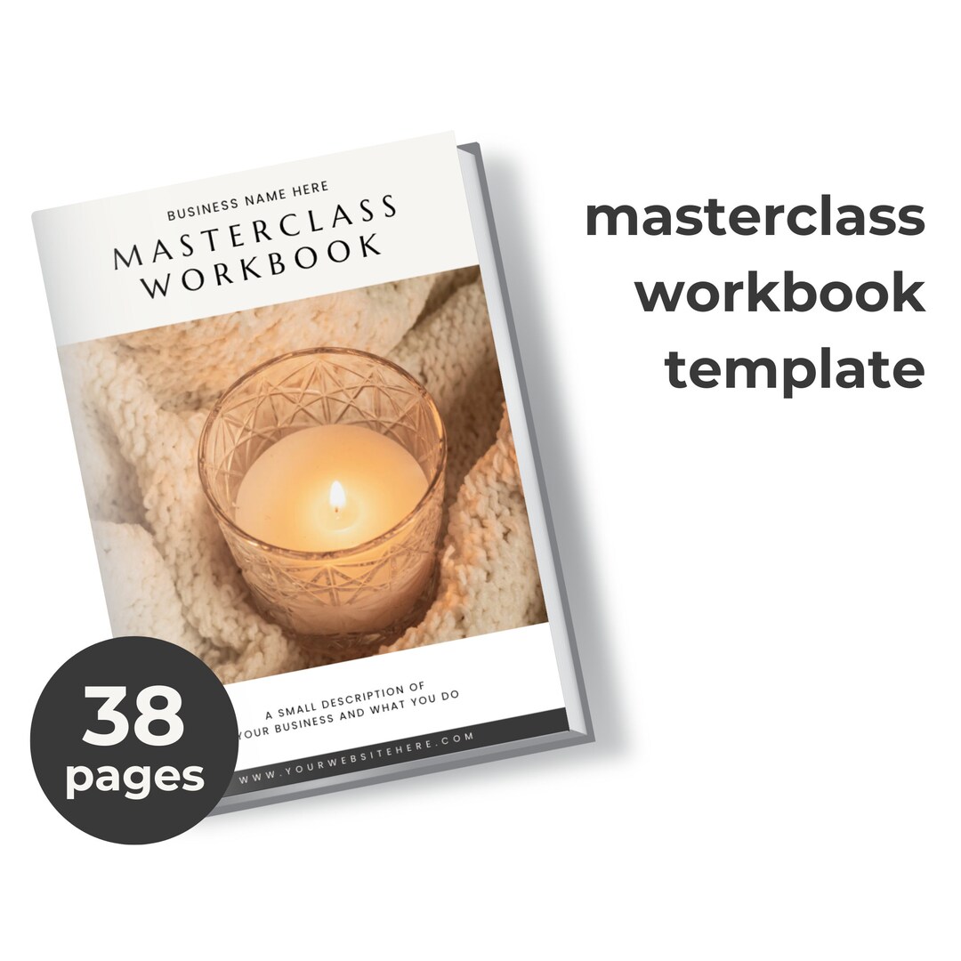 Masterclass Workbook Template for Coaches, CANVA TEMPLATE for Online ...