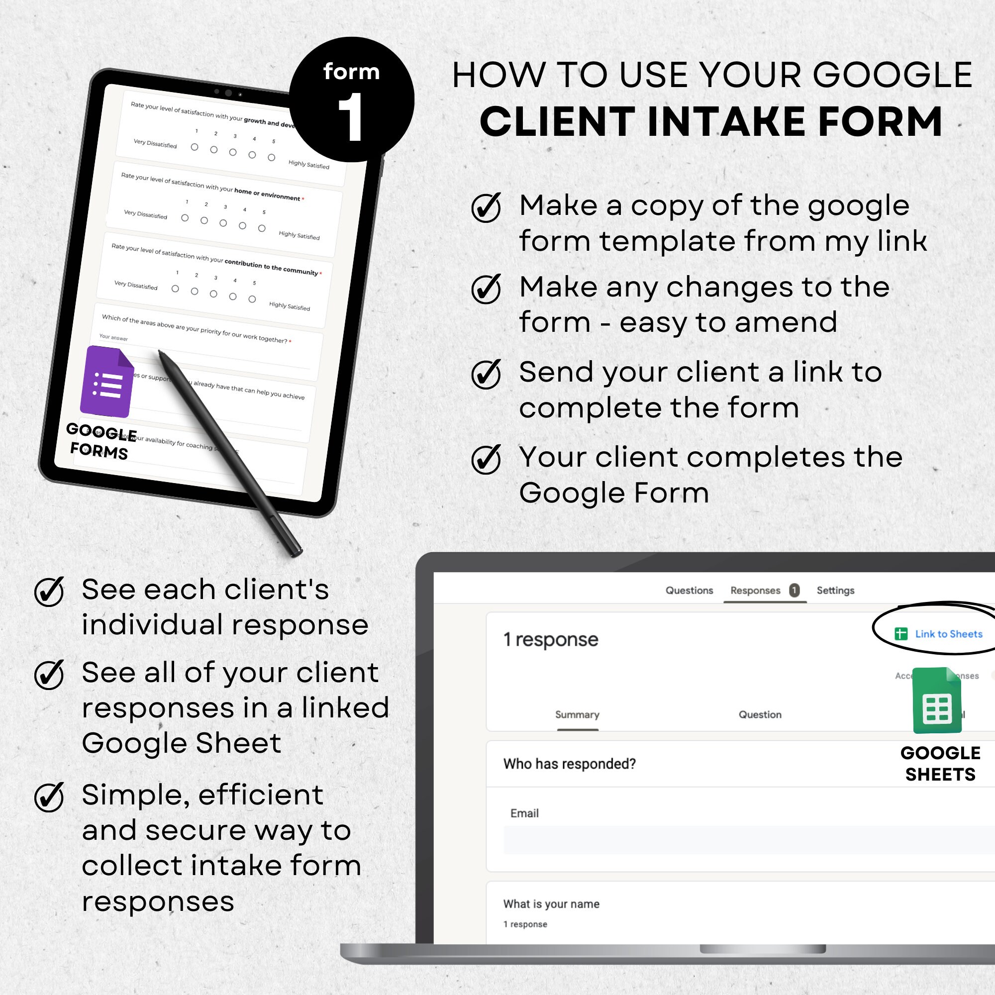 Coaching Client Intake Form Template Bundle, Onboarding Form Google ...