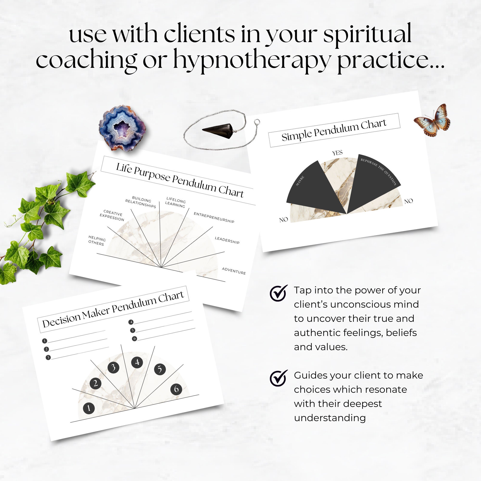 Spiritual Coach Dowsing Board Printable, Pendulum Chart Template ...