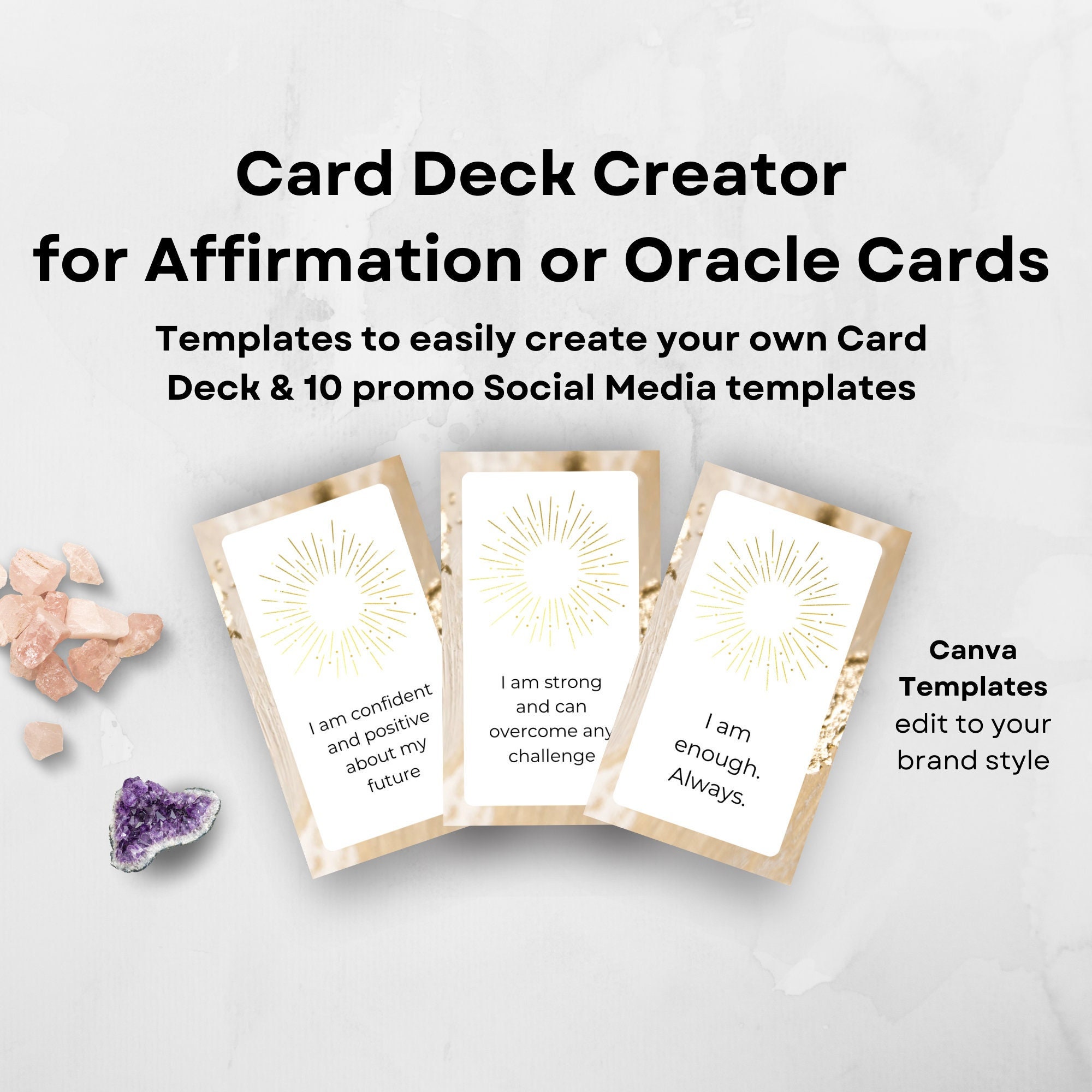 Card Deck Creator, Canva Template Card Deck, Editable Card Deck Blanks ...