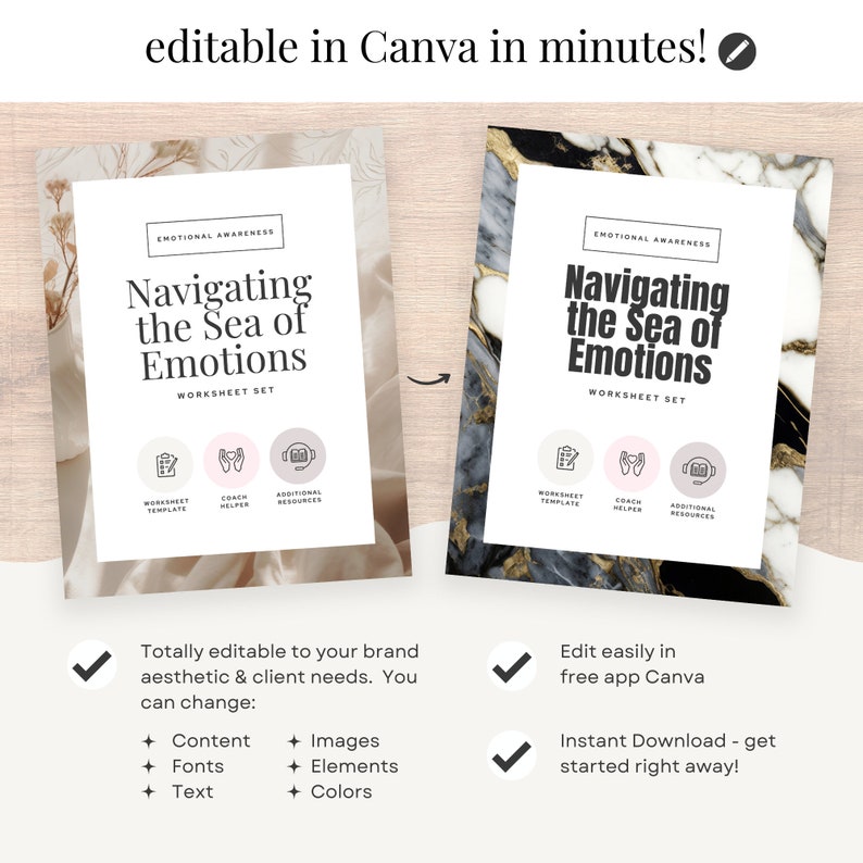 Navigating Emotions Worksheet Canva Template Emotional - Etsy