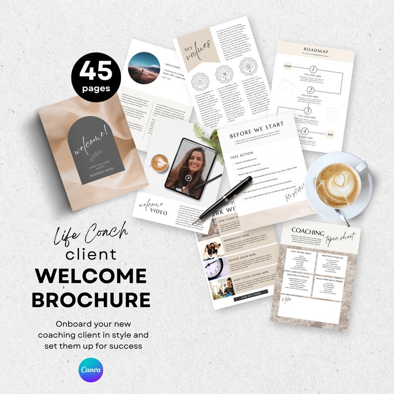 Life Coach Client Onboarding Template Bundle Coaching Welcome - Etsy