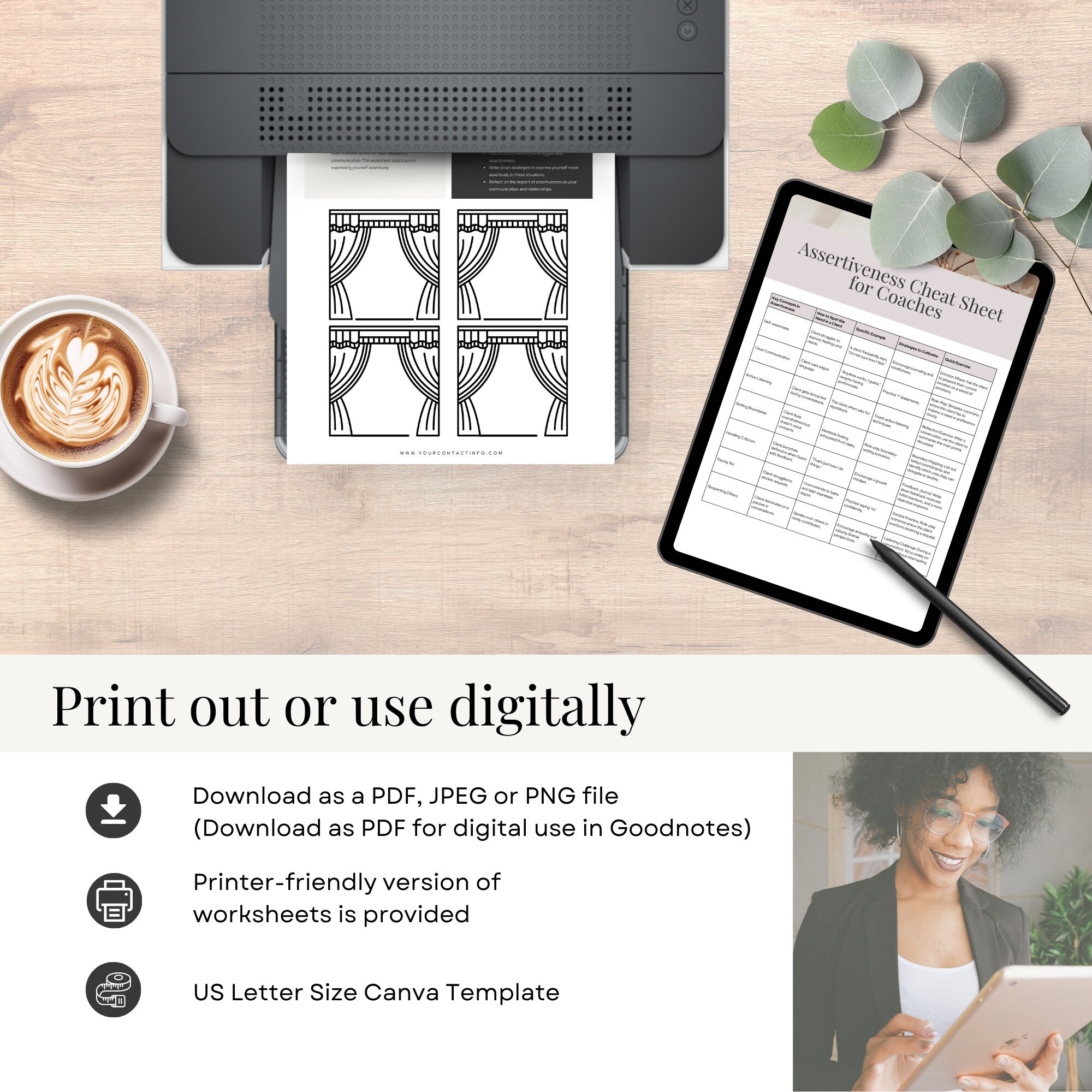Assertiveness Guide Worksheet Canva Template, Confidence and ...