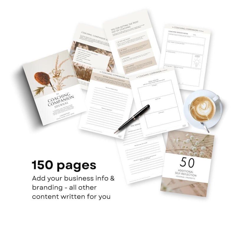 Coaching Journal Canva Template Client Onboarding Coaching - Etsy