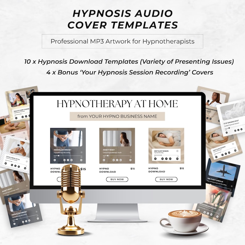 Hypnosis Audio Download Cover Template Hypnotherapy Business MP3 Cover ...