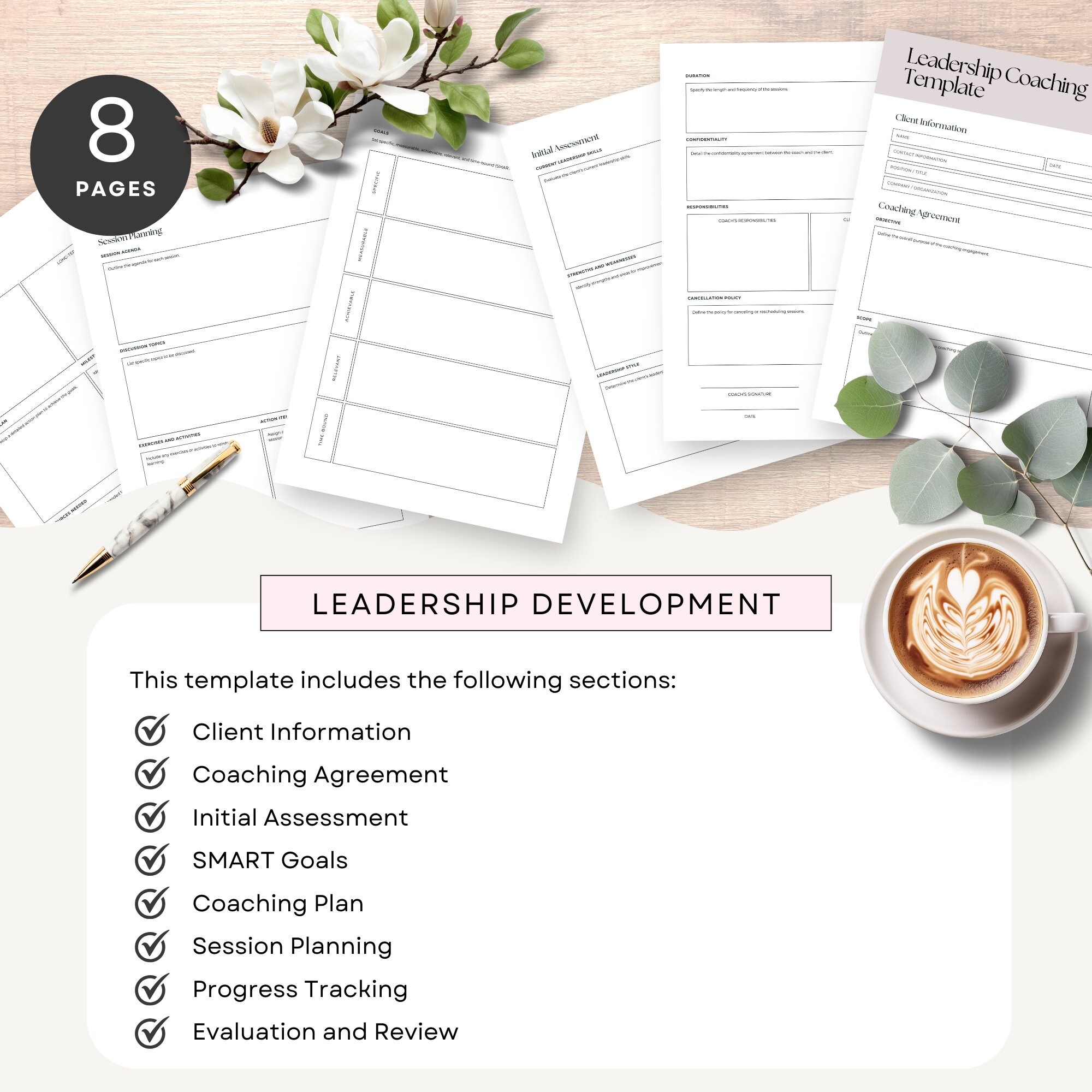 Leadership Coaching Template Career Coach Tools Executive Development ...