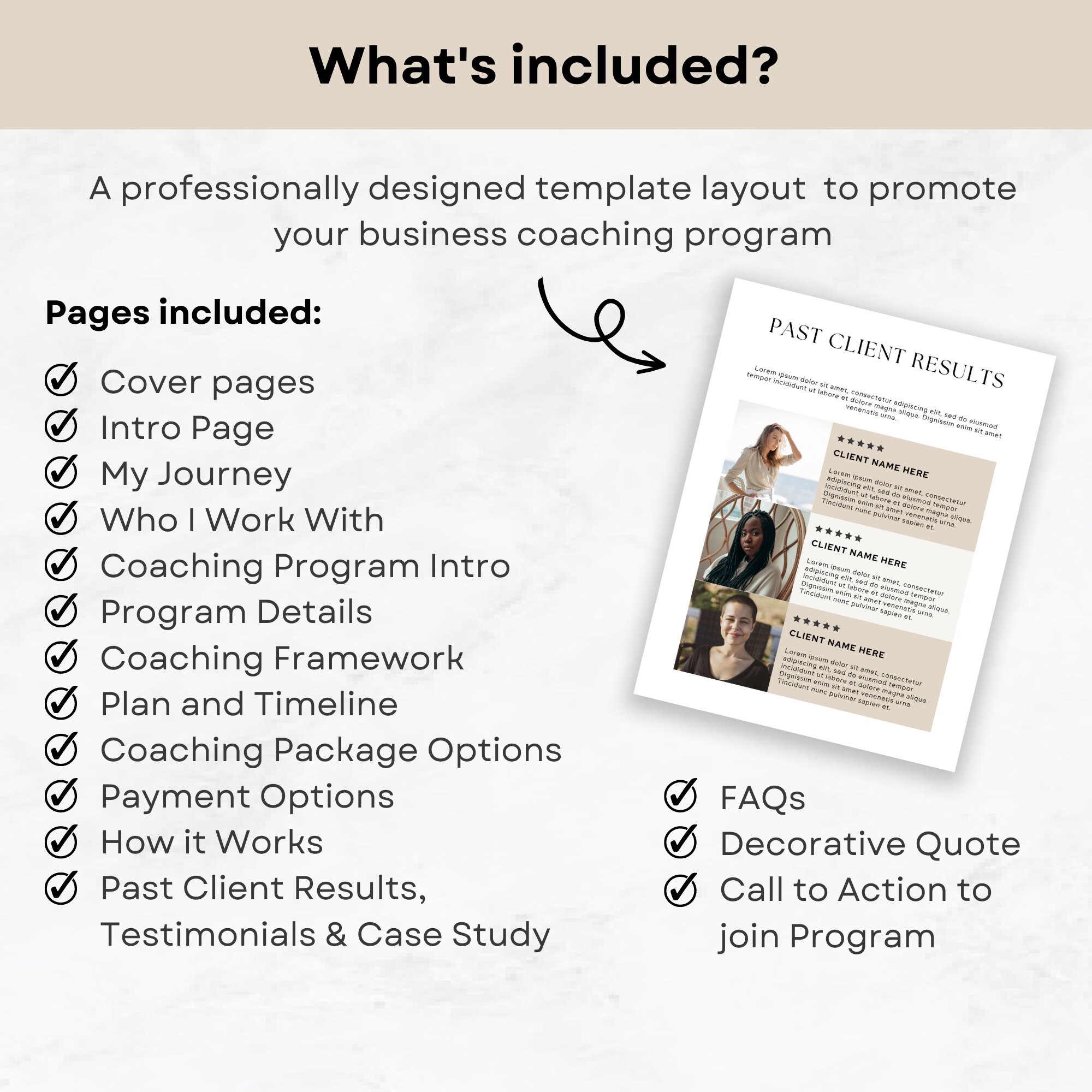 Canva Template for Business Coaching Program, Offer Outline Promo ...