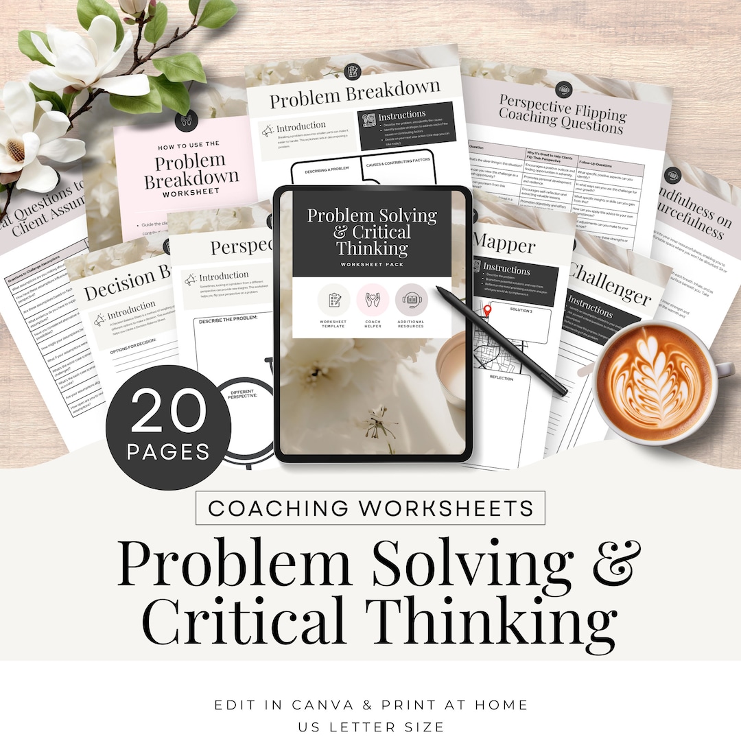 Problem Solving Worksheets, Leadership Coaching Tools, Challenge ...