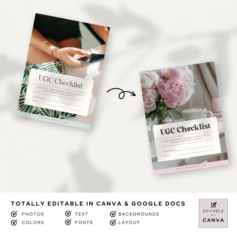 Content Creator Checklist Canva Template User Generated Content ...
