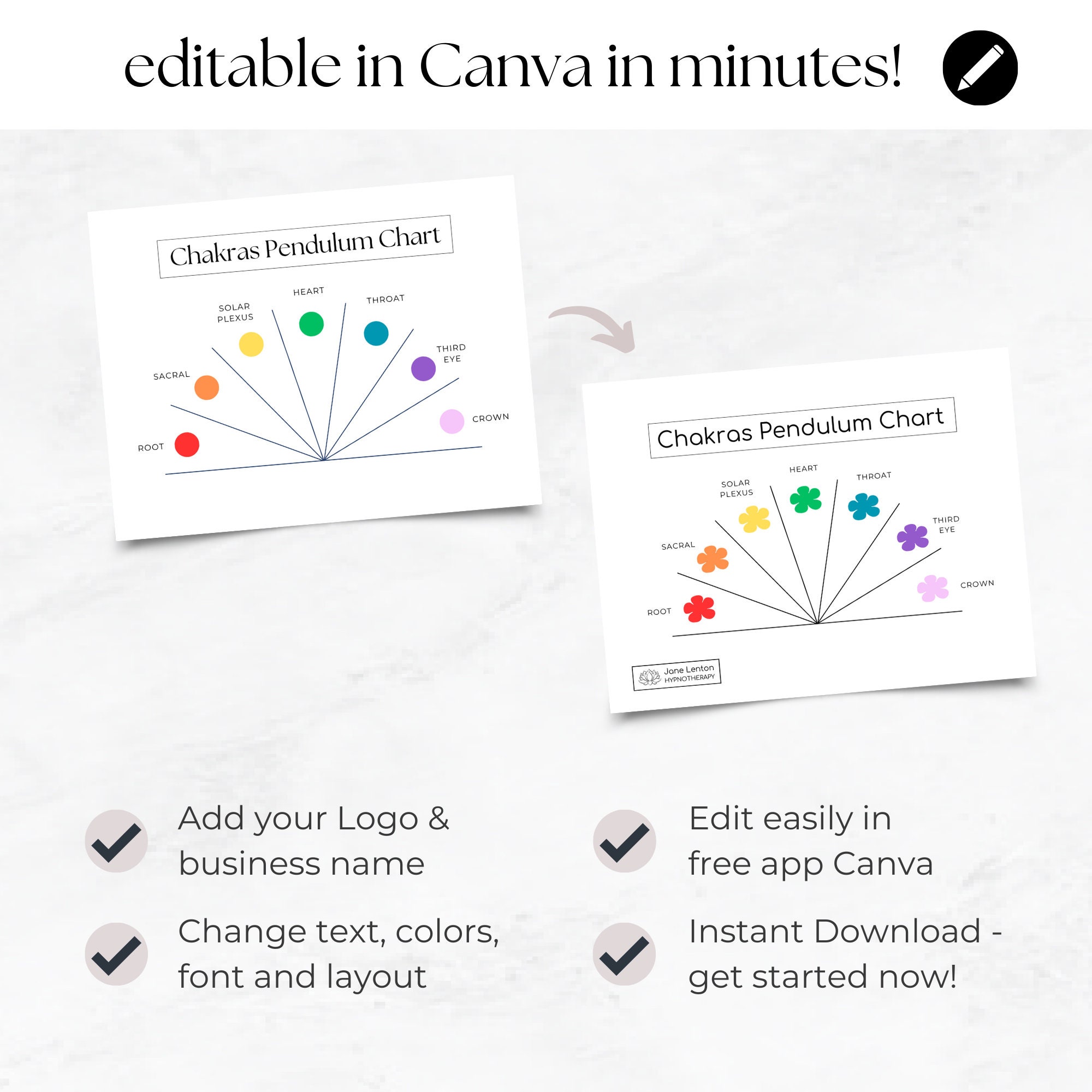 Pendulum Chart Bundle Spiritual Coach, Dowsing Board Printable ...