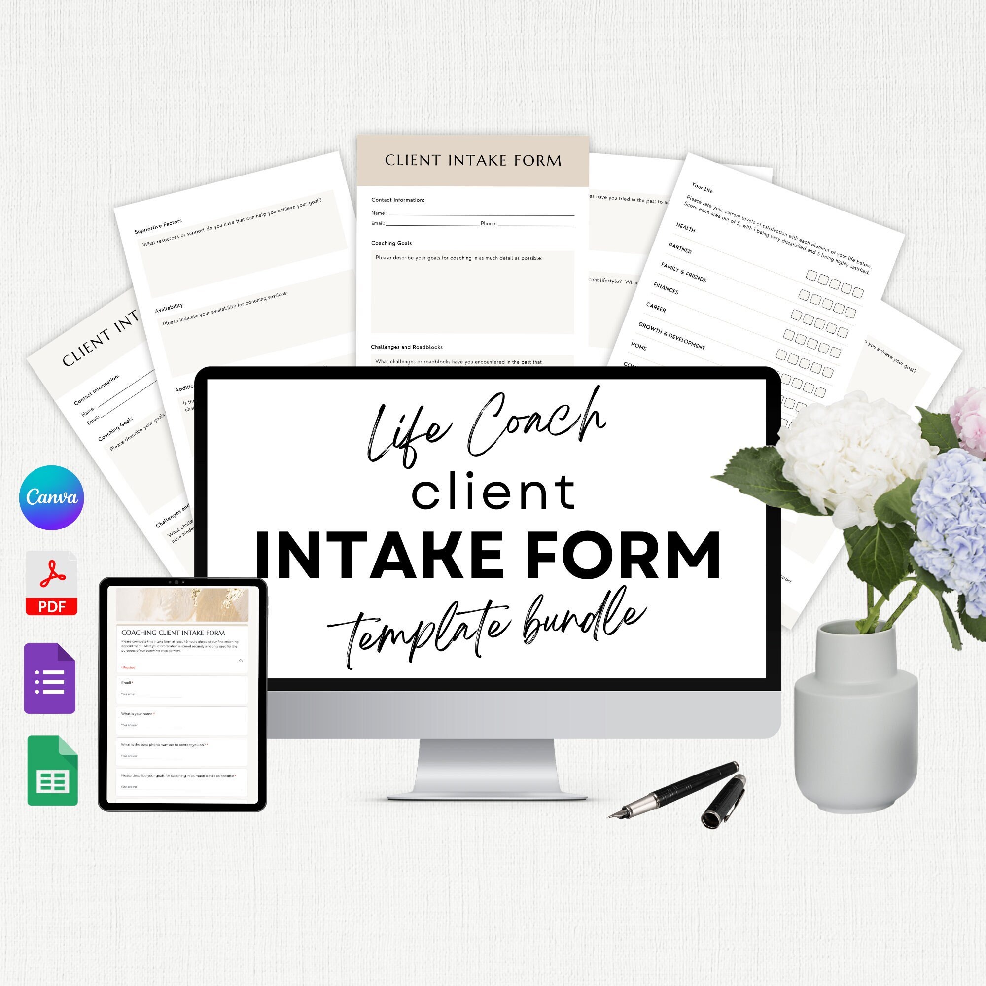 Coaching Client Intake Form Template Bundle, Onboarding Form Google ...