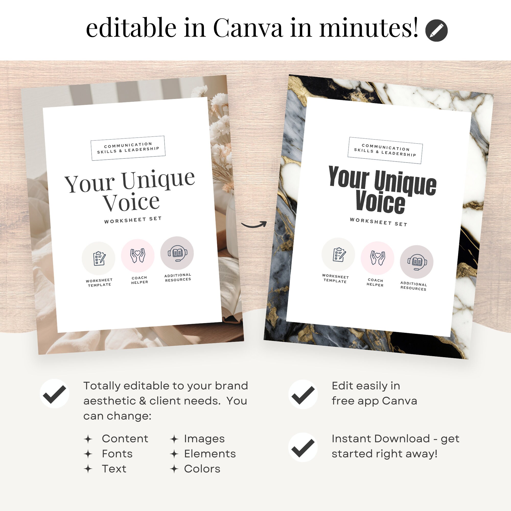 Your Unique Voice Worksheet Canva Template, Interpersonal Communication ...