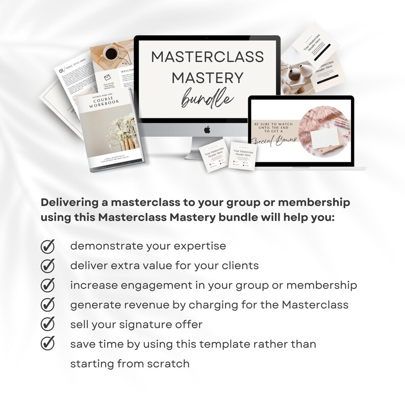 Masterclass Bundle CANVA TEMPLATE, Course Webinar Presentation ...