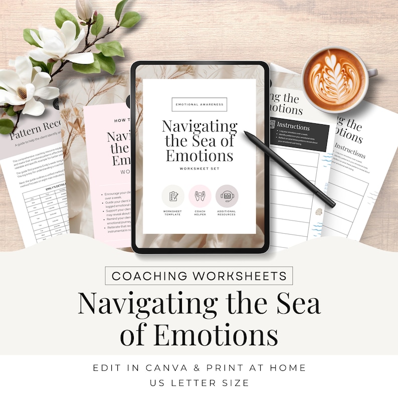 Navigating Emotions Worksheet Canva Template Emotional - Etsy