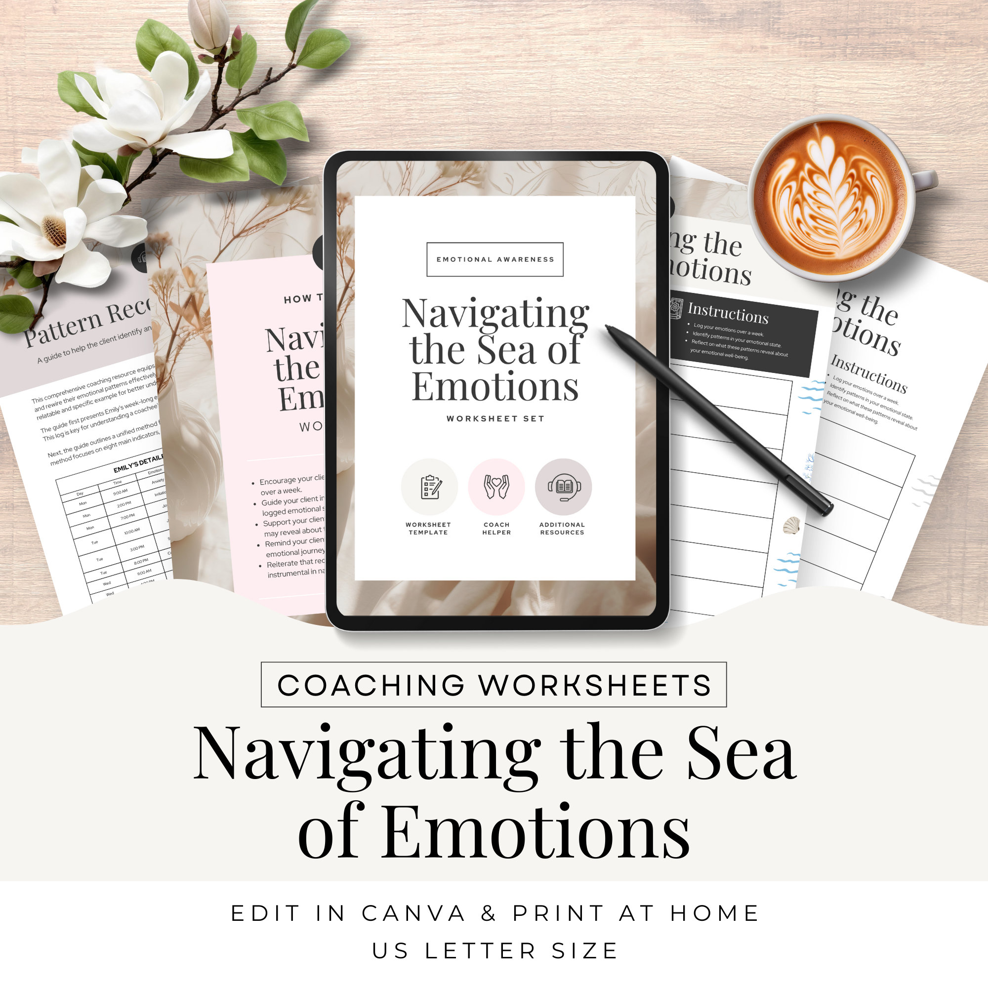 Navigating Emotions Worksheet Canva Template Emotional - Etsy