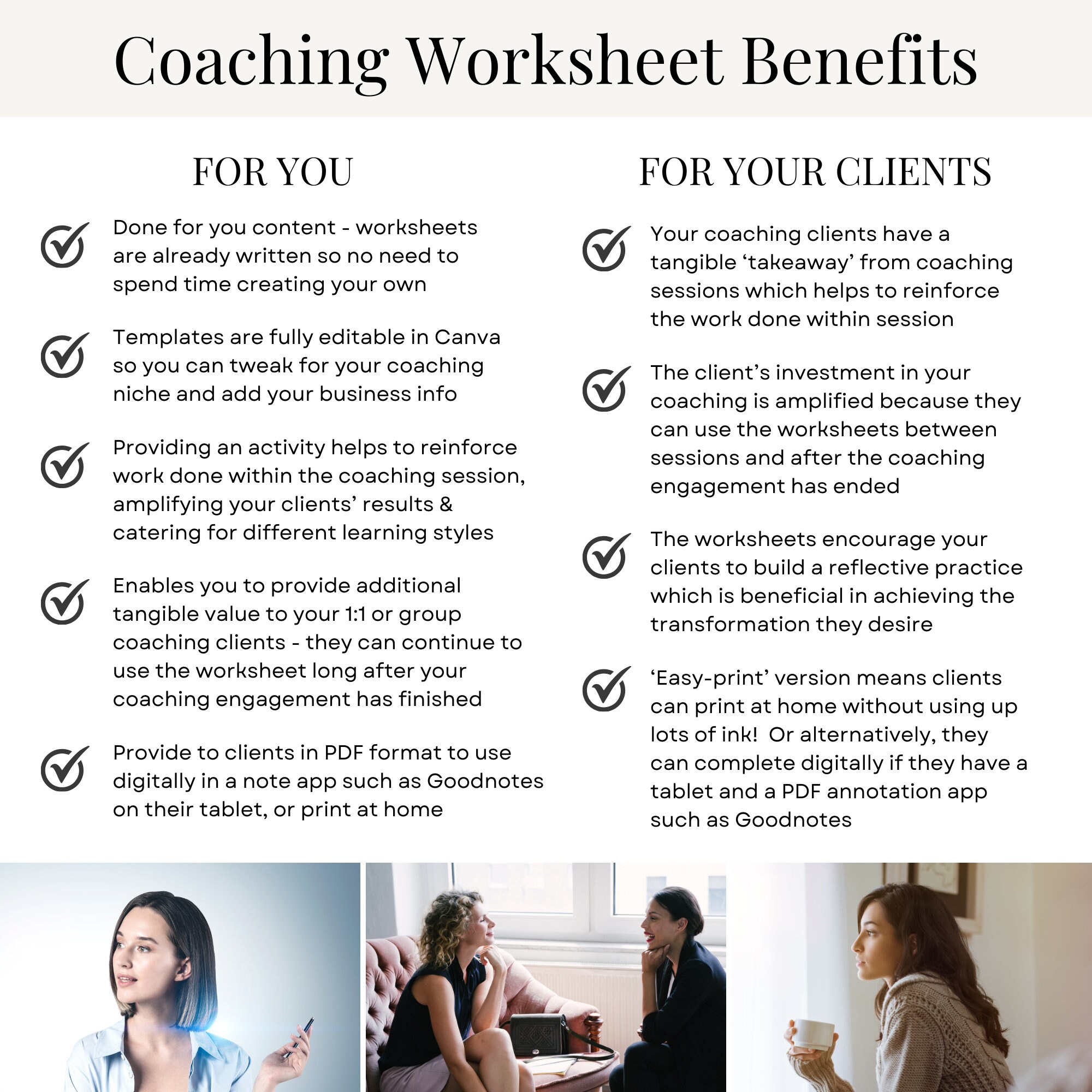 Growth Mindset Coaching Worksheet Canva Template, Self Development ...