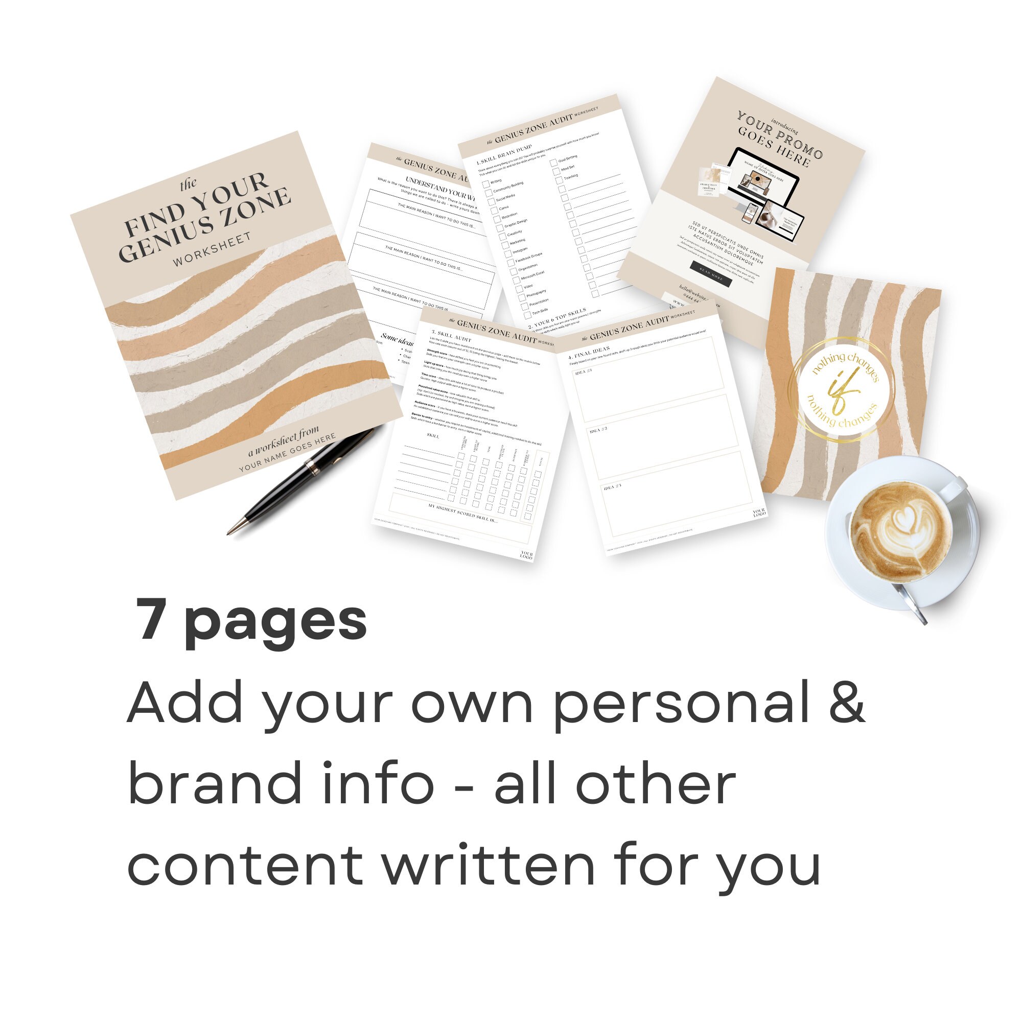 Find Your Genius Zone Worksheet, Done for You Freebie, Lead Magnet ...