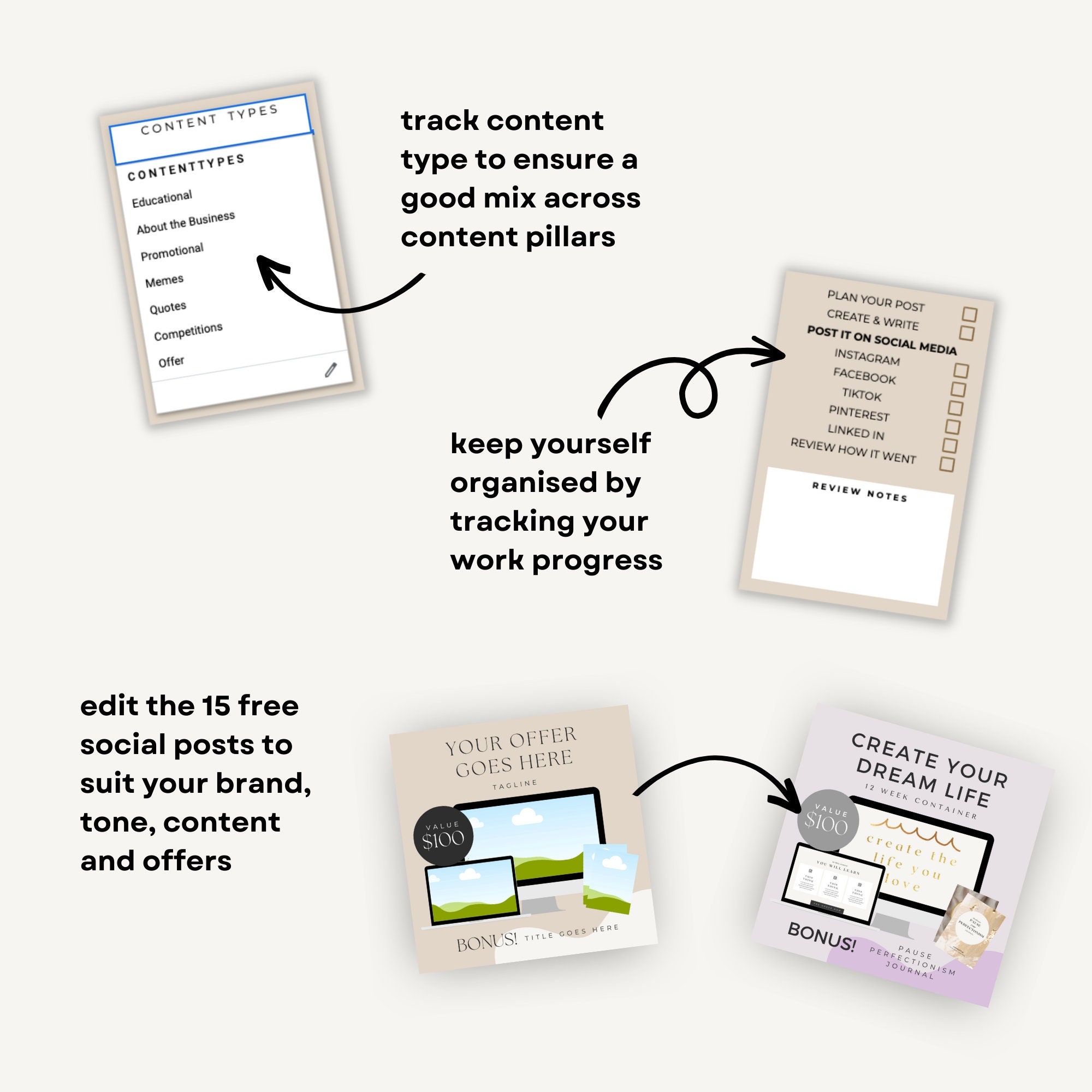 Content Calendar Google Sheets, Social Media Planner, Editable Template ...
