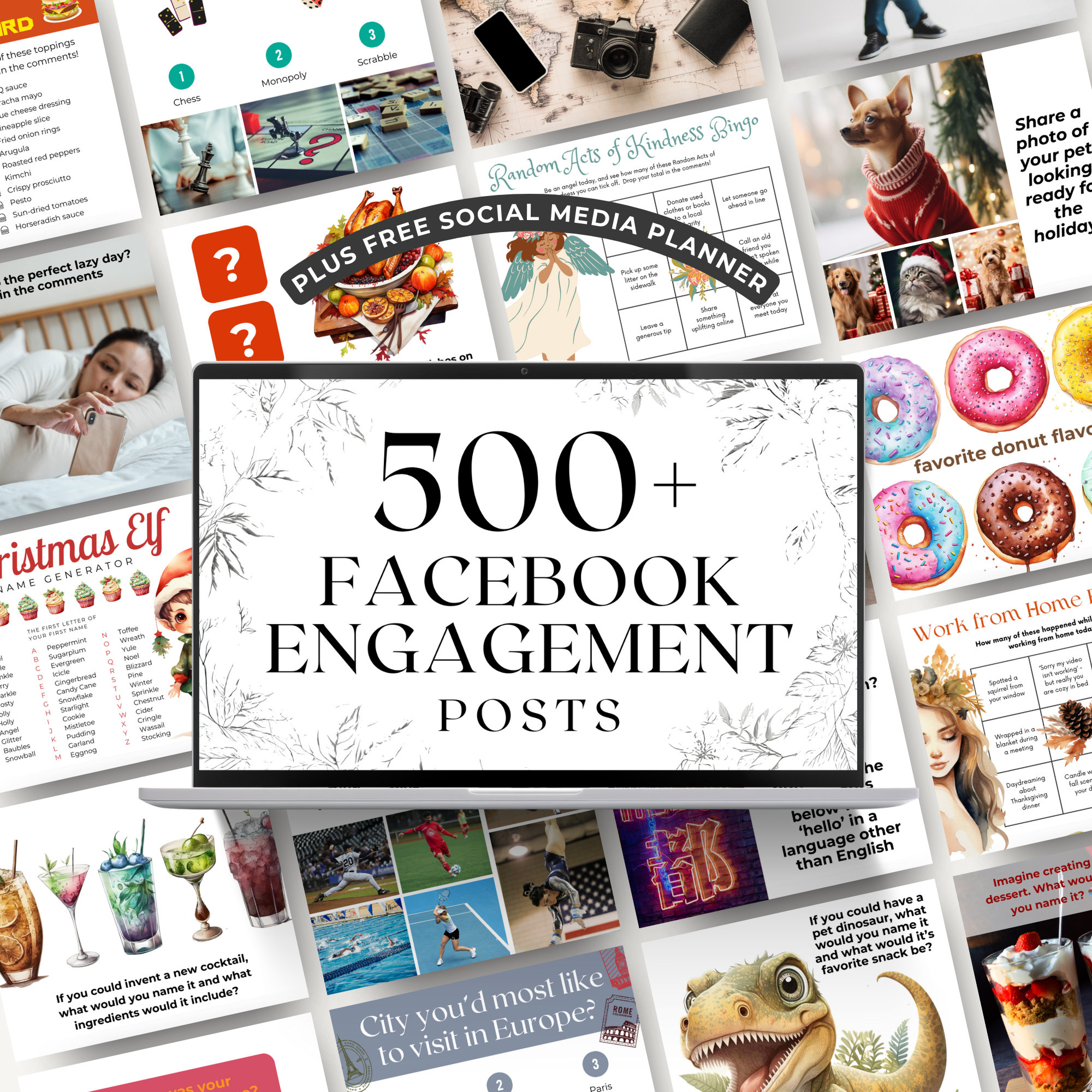 Facebook Group Engagement Post Bundle 2024, Canva Template, FB Group or ...