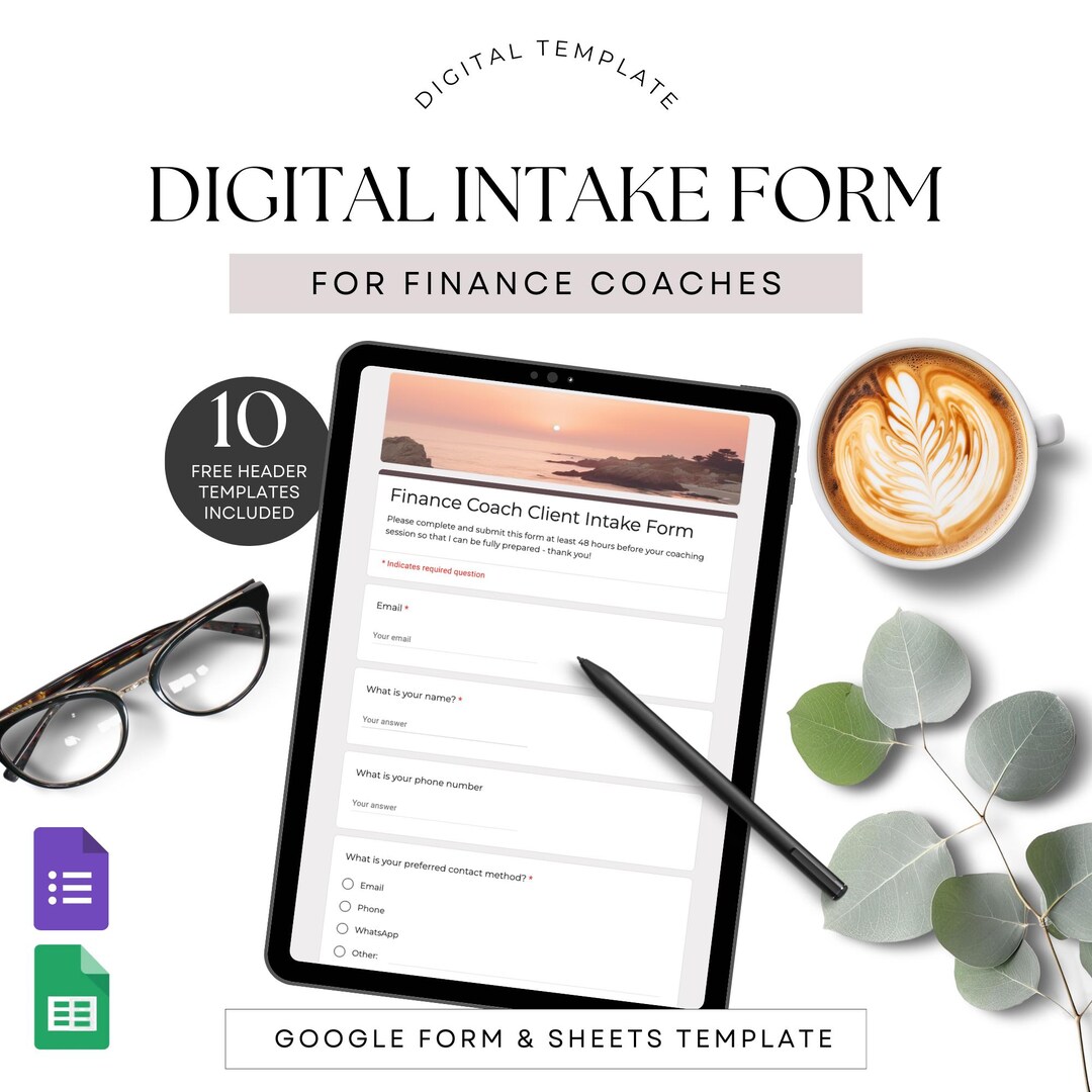 Finance Coach Digital Intake Form Google Form Financial Coaching Client ...