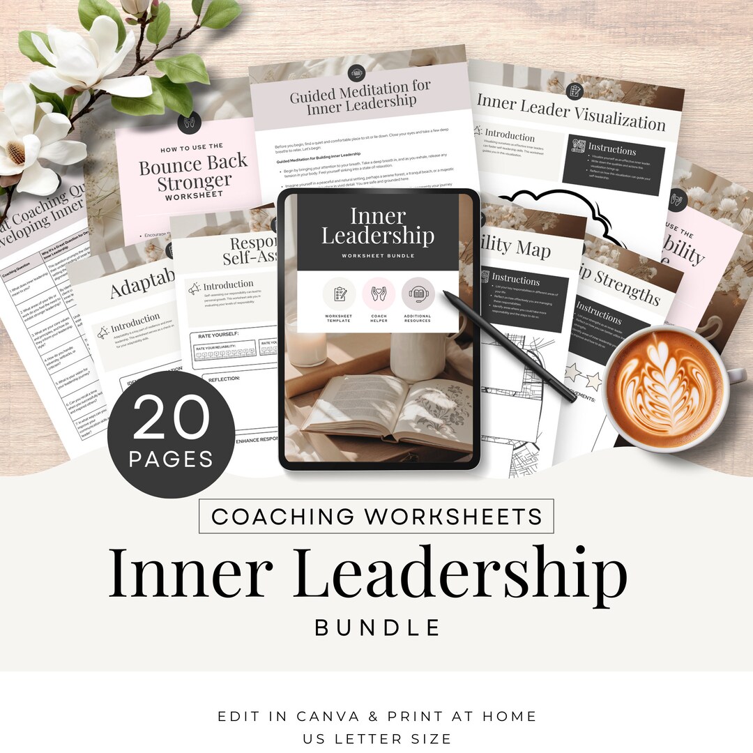 Inner Leadership Coaching Worksheets, Inner Strength and Responsibility ...