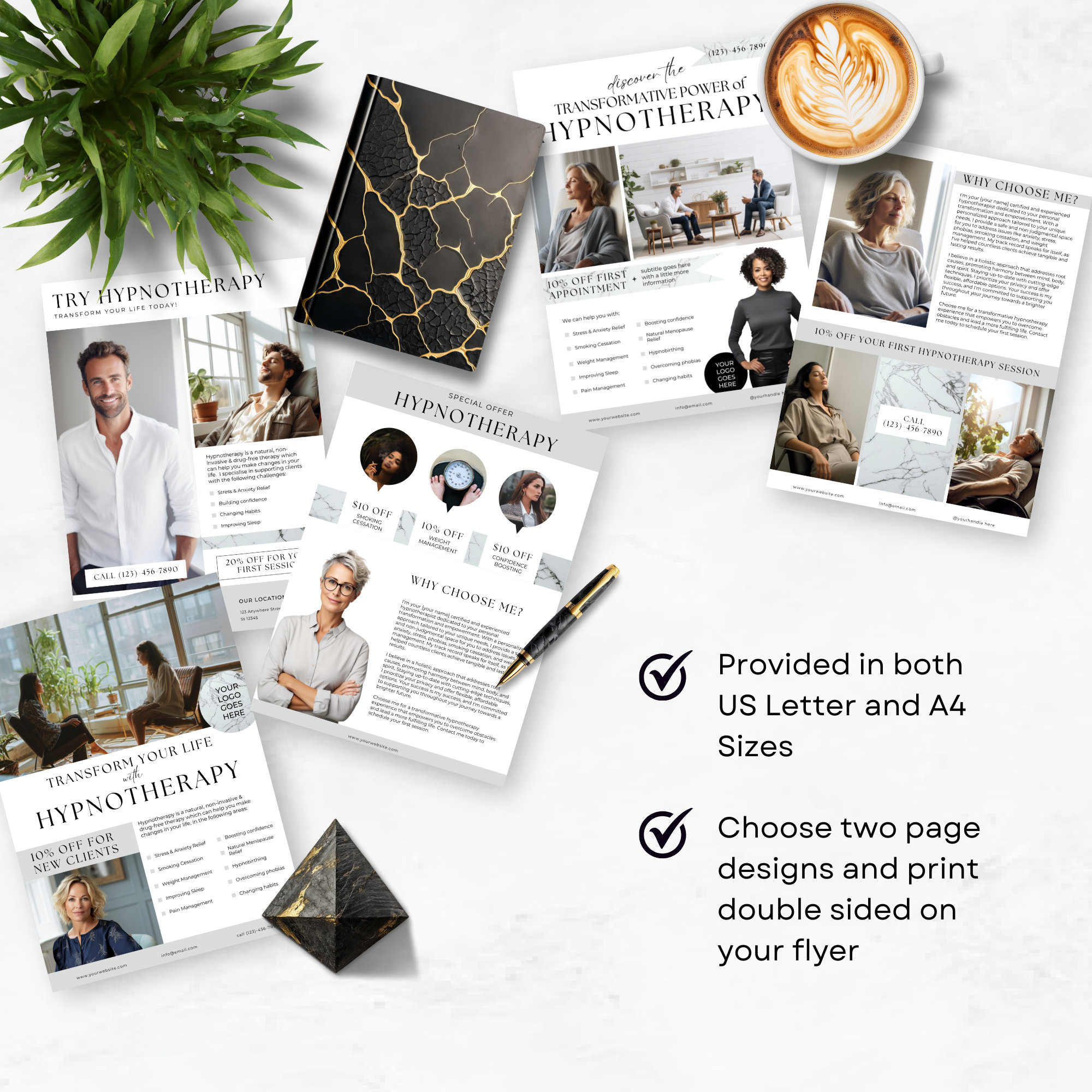 Canva Template for Hypnotherapist Flyer, Hypnotherapy Marketing ...