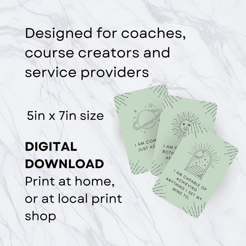 Editable Mental Health Affirmation Cards, Positive Thinking, Wellbeing ...