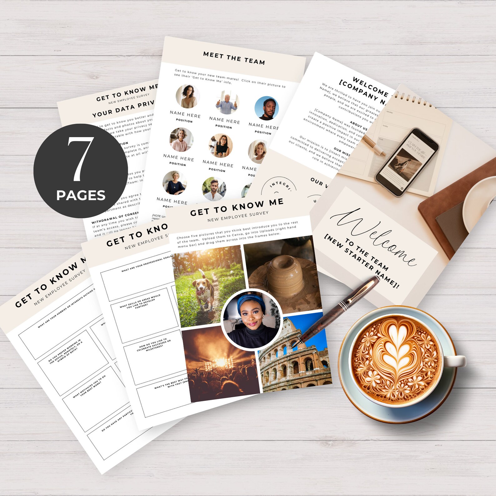 New Employee Welcome to the Team Get to Know Me Template Onboarding ...