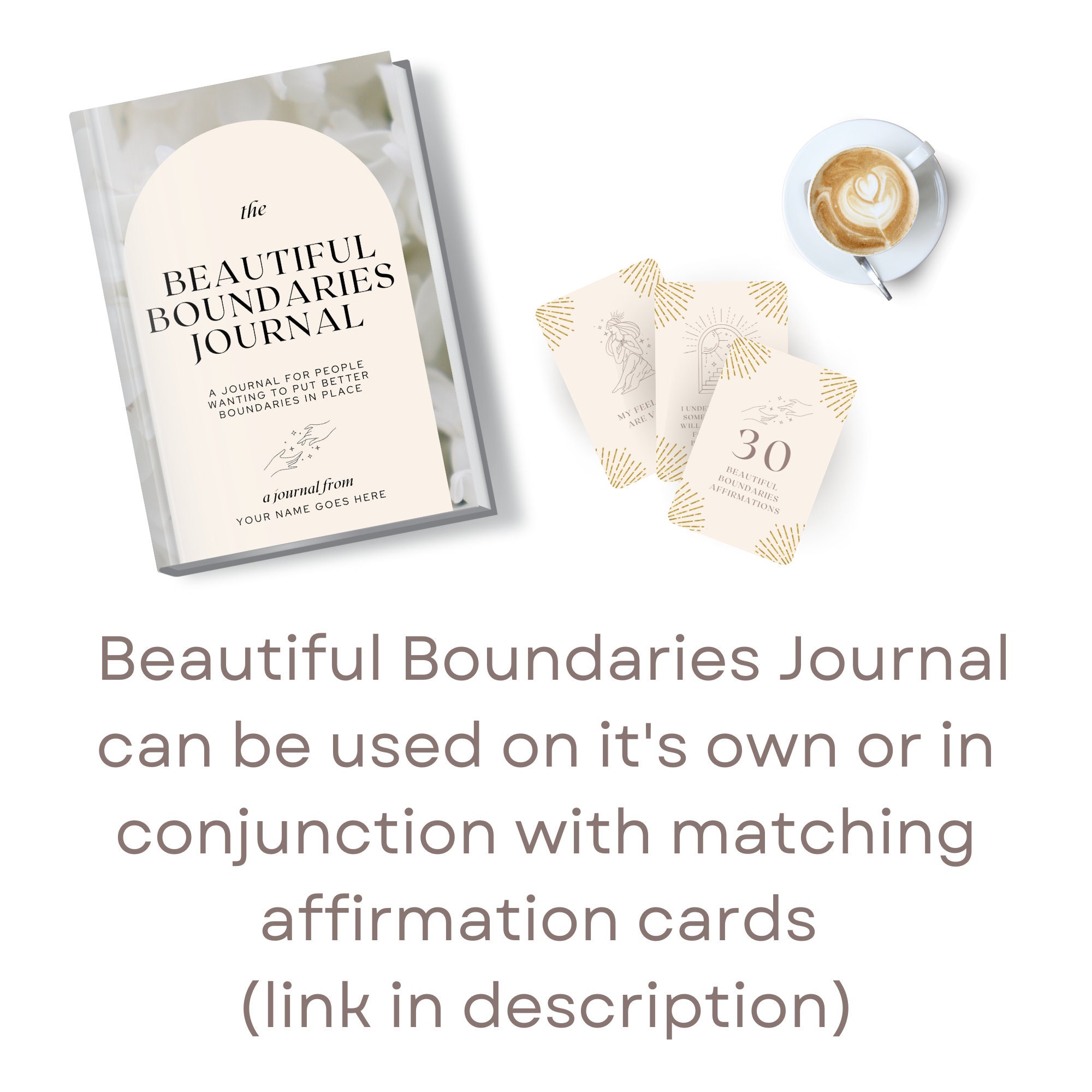 Lead Magnet Canva Template, Done for You Beautiful Boundaries Journal, Freebie, Ebook for ...