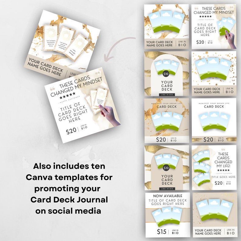 Card Deck Creator, Canva Template Card Deck, Editable Card Deck Blanks ...