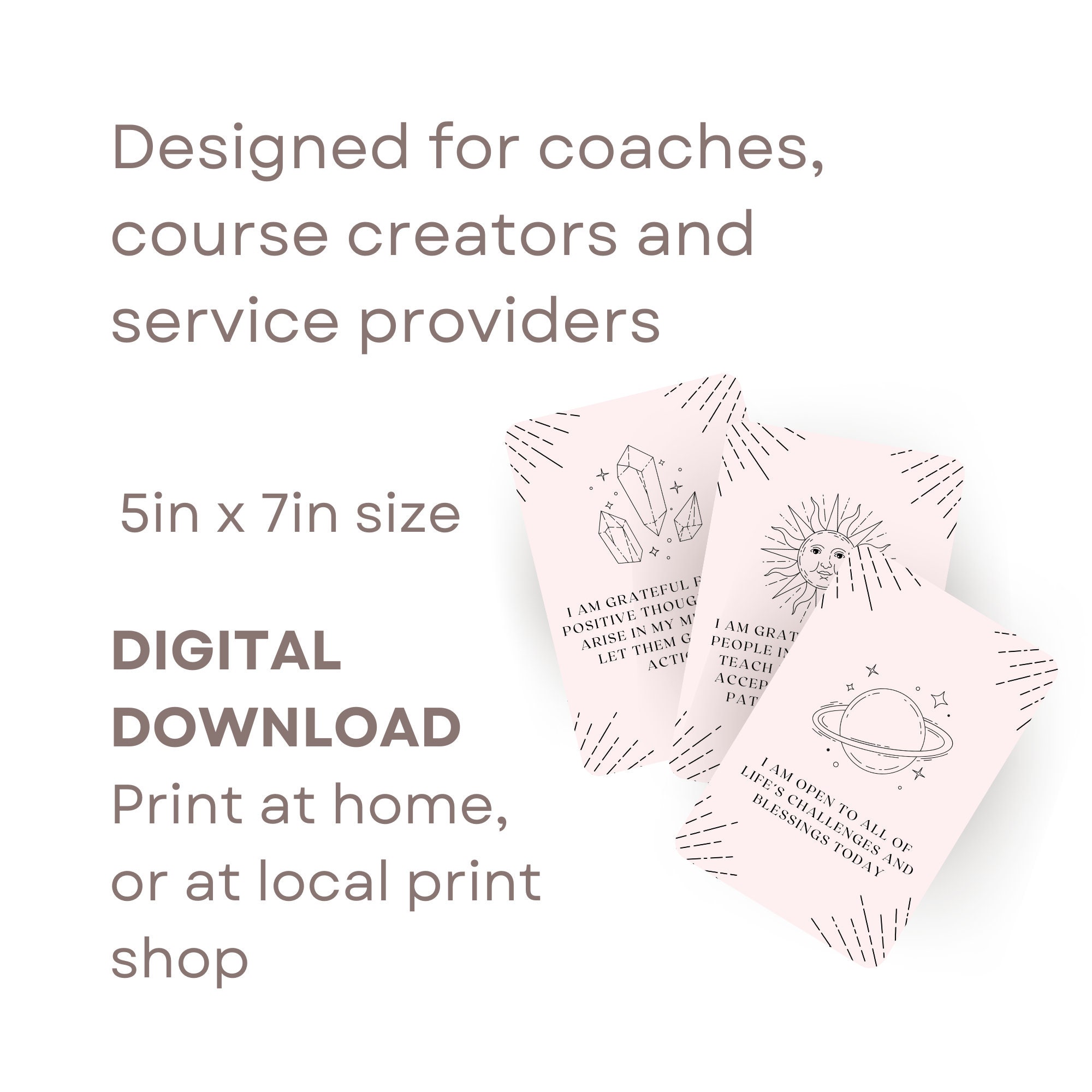 Affirmation Cards Printable Gratitude Growth, Freebie, Lead Magnet ...