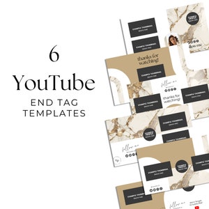 YT Template Thumbnail Video Banner End Tag Youtube Canva Templates You ...