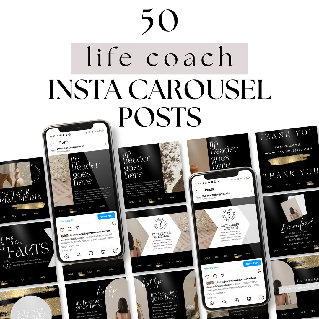 Instagram Carousel Canva Template for Life Coach or Course Creator ...