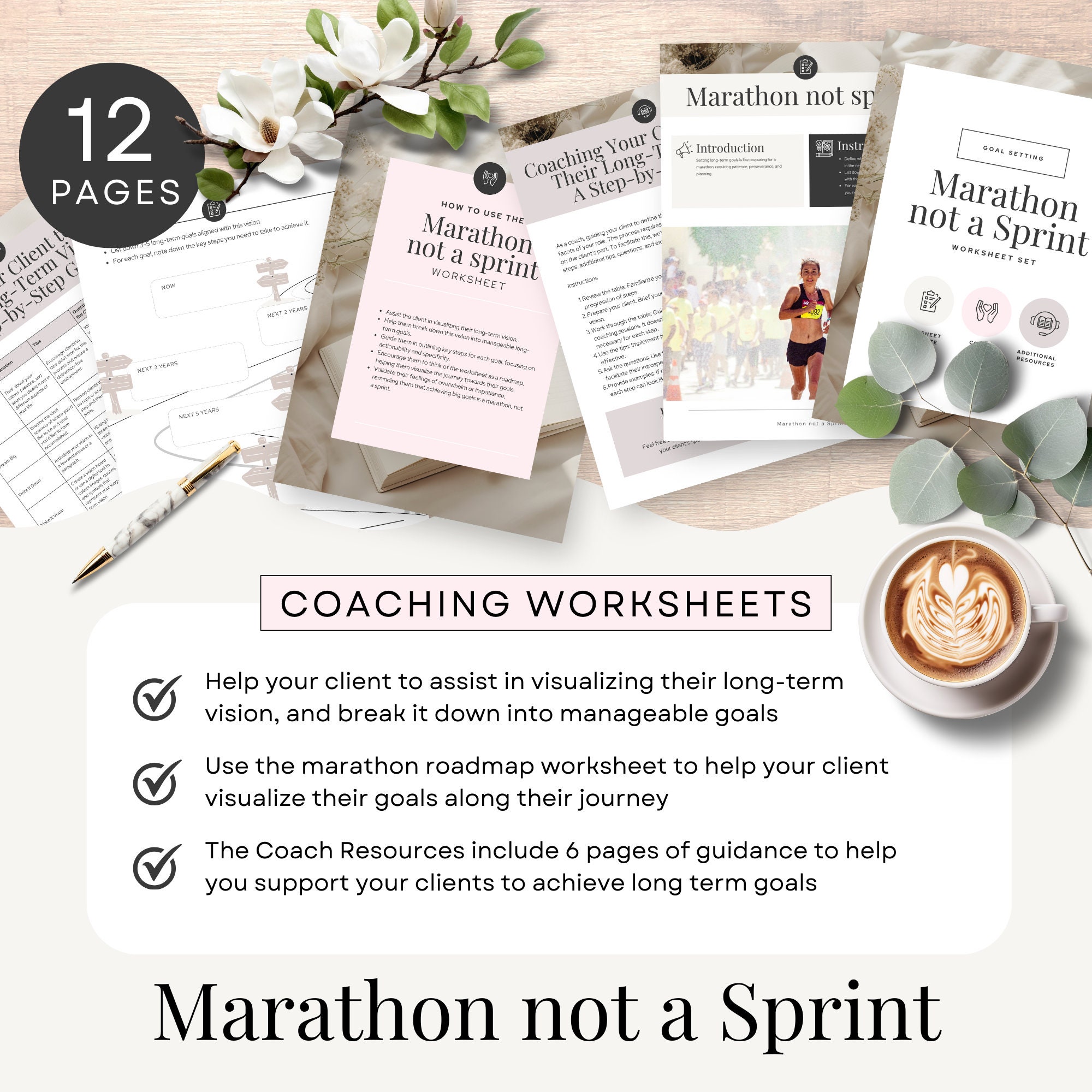 Long Term Action Plan Worksheet, Canva Template, Strategic Goal ...