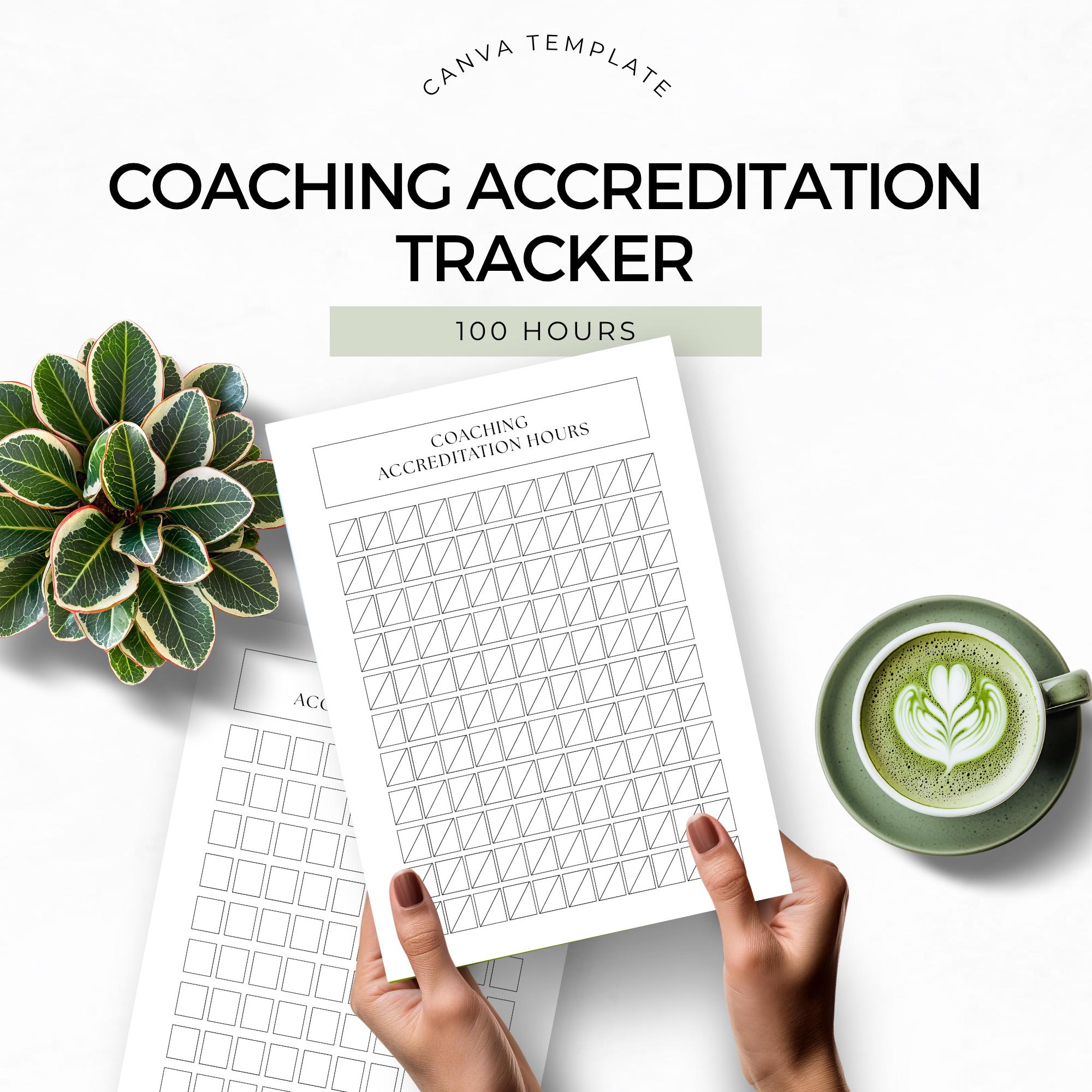 Coaching Hours Tracker ACC Accreditation Requirements Canva Template ...